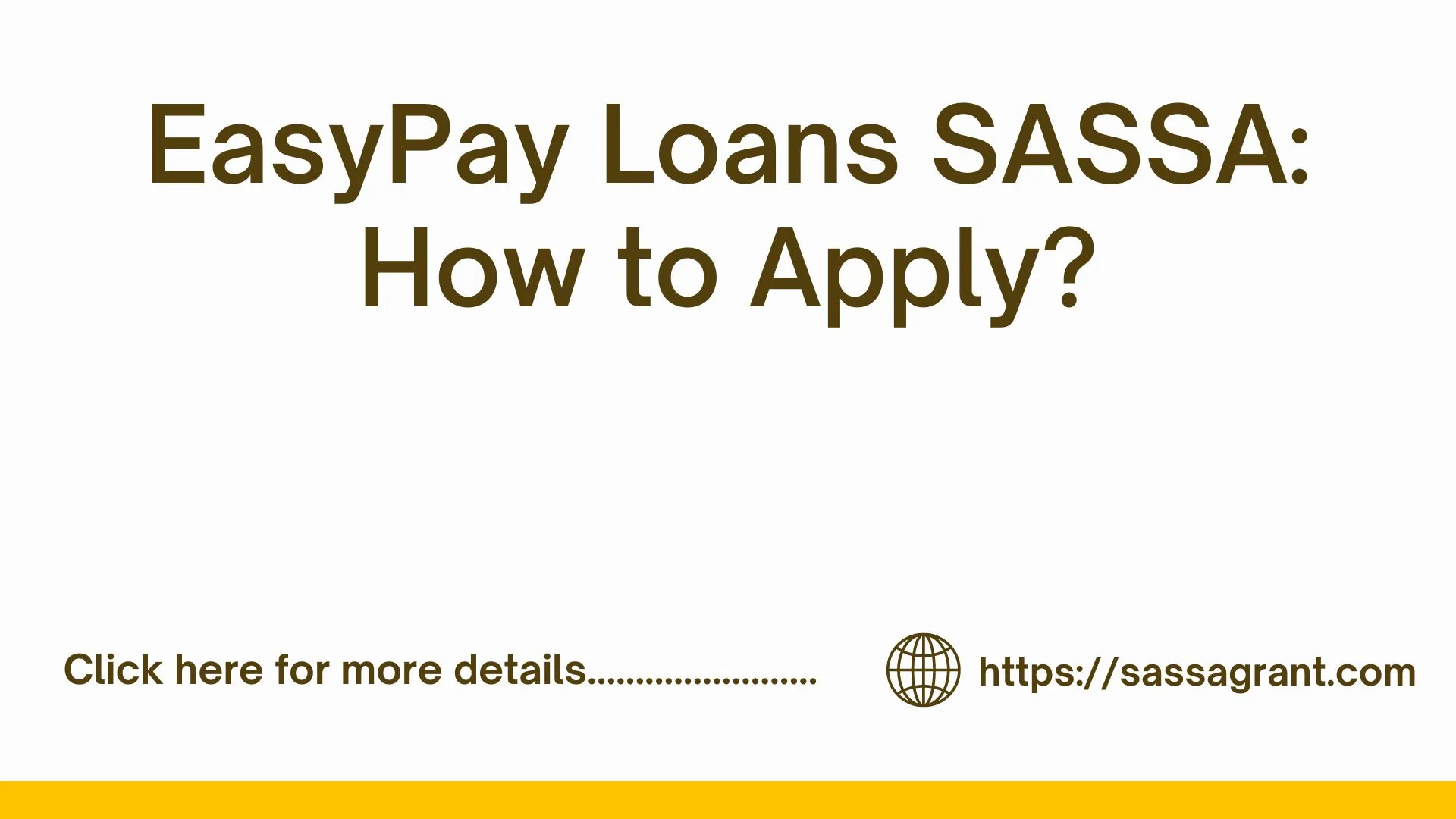 EasyPay Loans SASSA - How to Apply 2024?